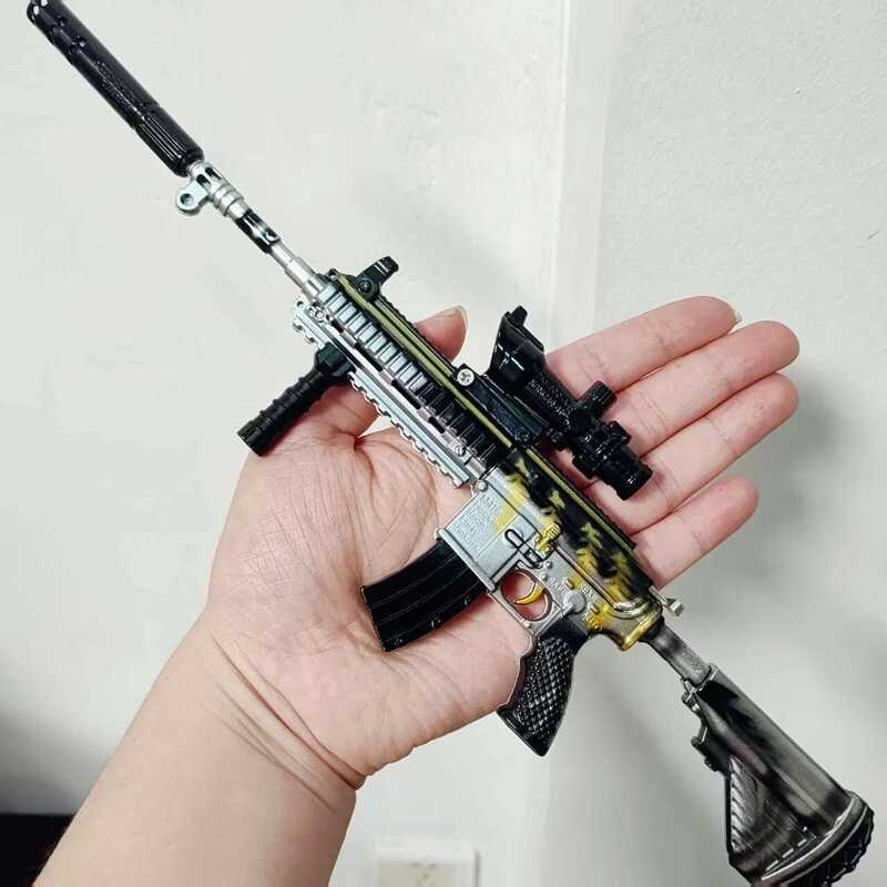 30CM M416 Rifle Alloy Mini Pistol Model PUBG Weapon Jedi Gun Fidget Toy ...