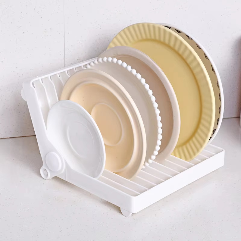 Foldable Dish Rack Kitchen Plate Utensil Cutlery Drying Rack Plastic ...