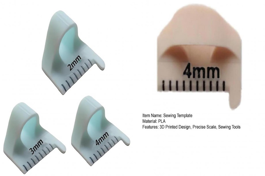 tuingzh Lightweight Sewing Ruler 3mm Sewing Template 3d Printed Sewing ...