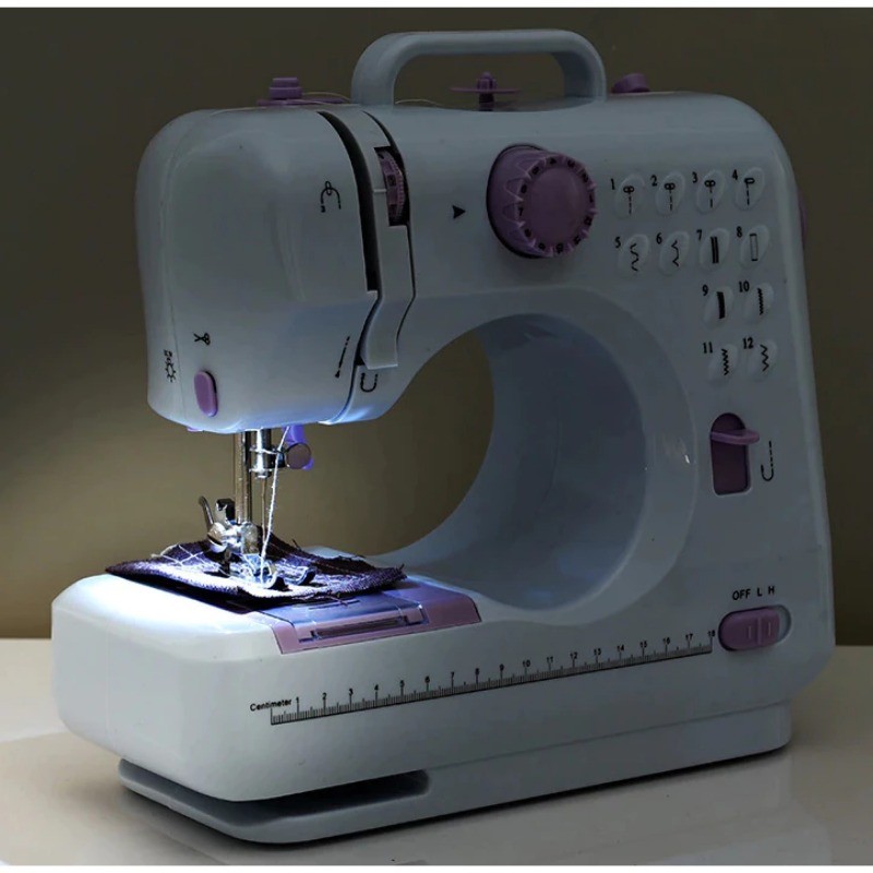Portable 12-Stitches Sewing Machine Multifunctional Household Mini ...