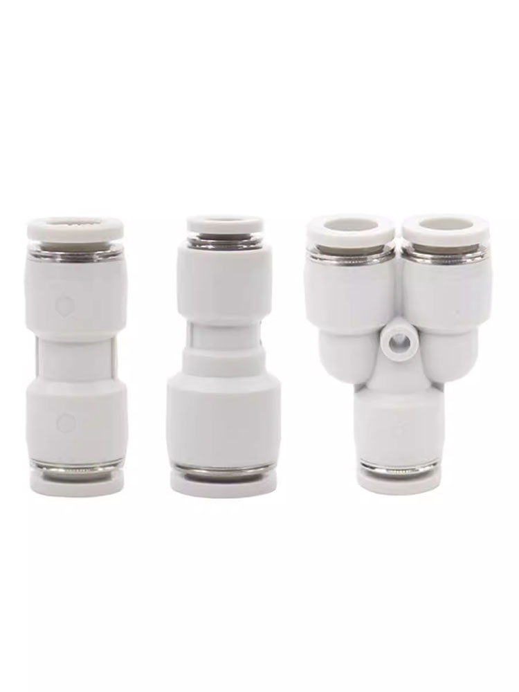 Yadeke PY mabilis na konektor PU tuwid sa PE tatlong-direksyon pipe PG ...