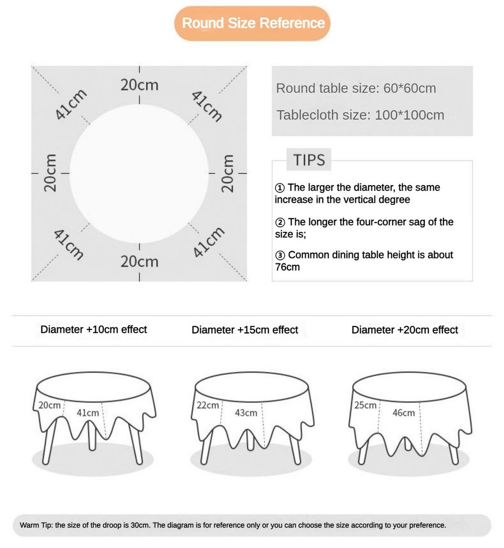 Round Tablecloth Embroidered Wheat Ears Small Round Tablecloth Tassel ...