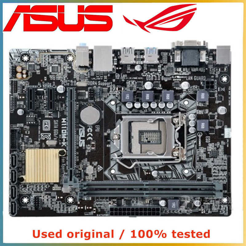 ASUS H110M-K Computer Motherboard LGA 1151 DDR4 32G Para sa Intel H110 Desktop Mainboard SATA ...