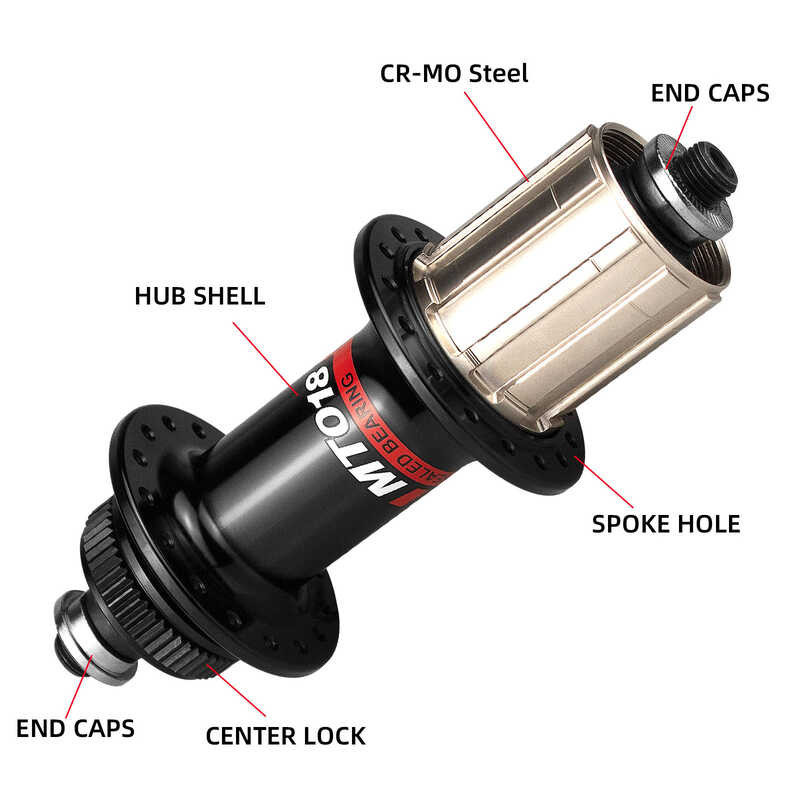 Mt018 MTB Bike Hub 32 Holes 9X100 Front 10X135 Rear QR Axle Center Lock ...