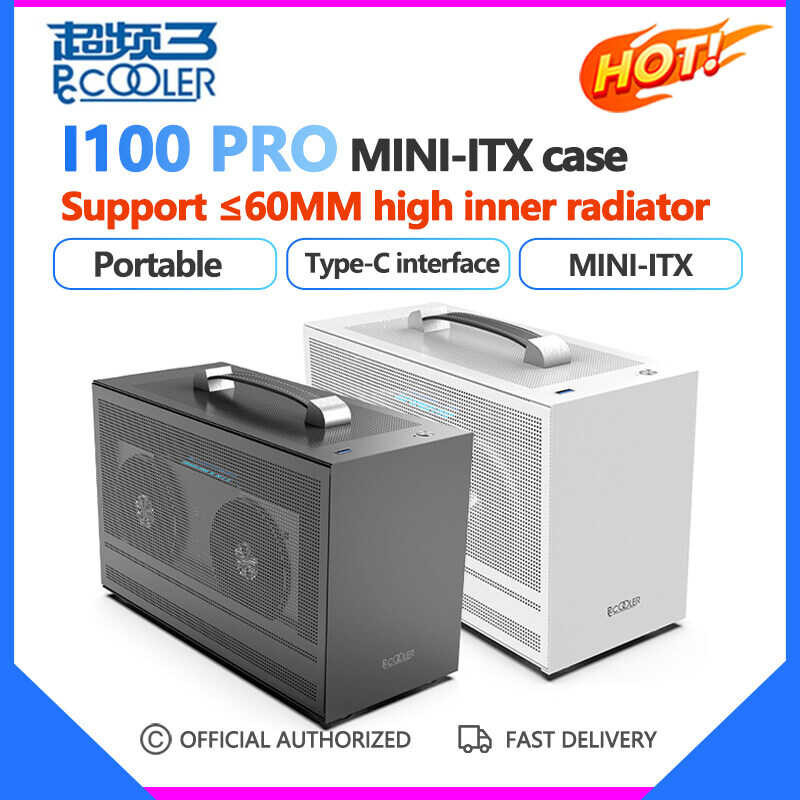 I100 PRO Pccooler Mini-Itx Computer Small Desktop Chassis ITX Portable ...