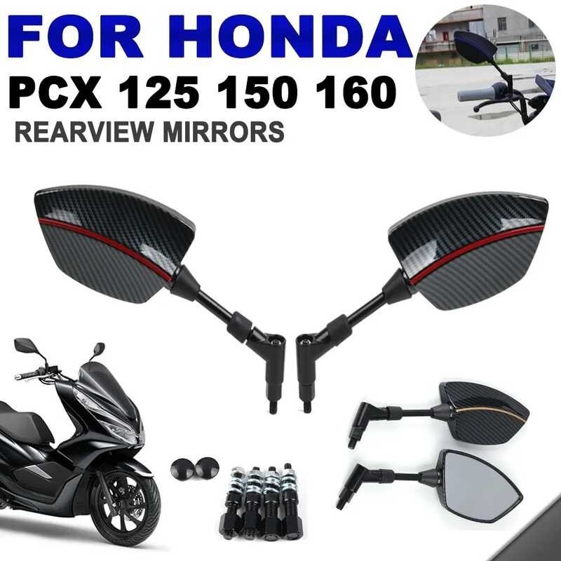 Mirrors Carbon Rearview Fiber Pattern Para Sa Honda Pcx125 Pcx150 Pcx160 Pcx 125 150 160 Buong ...