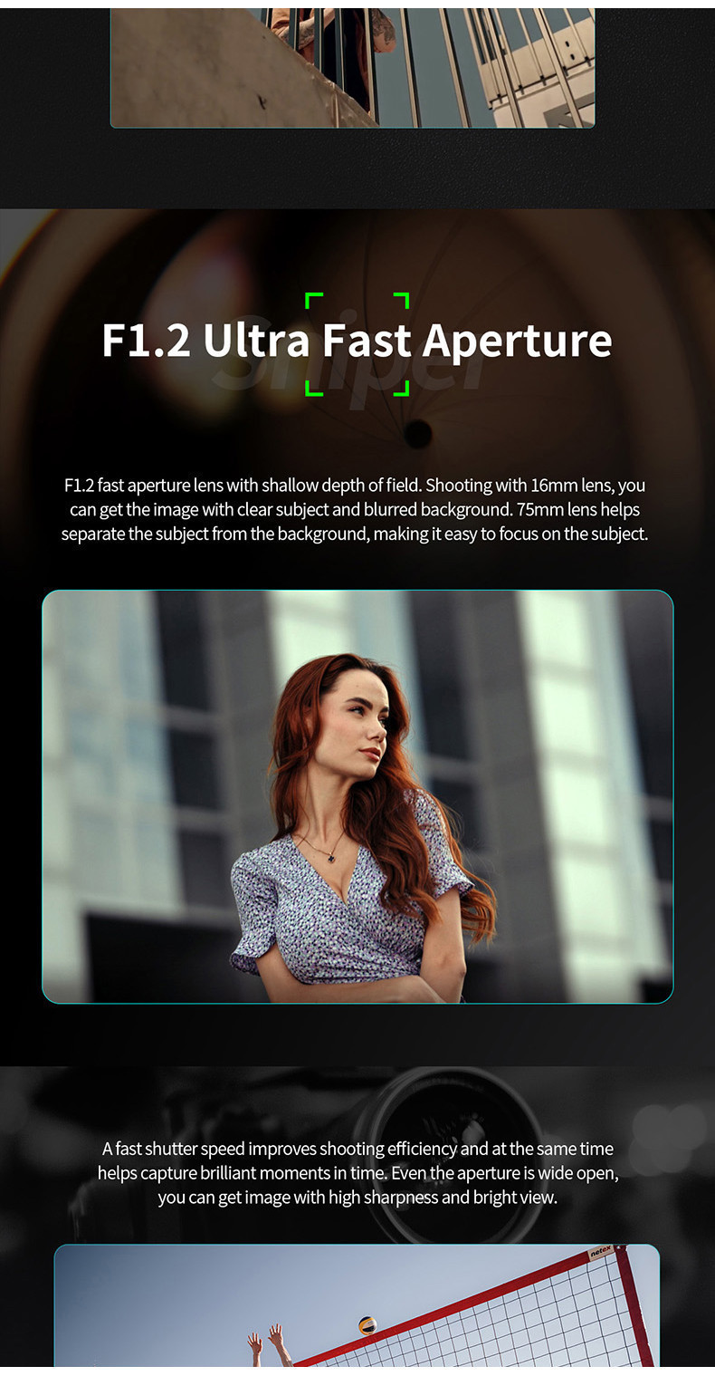 SIRUI 16mm 75mm F1.2 Sniper Series APSC AF Autofocus Lens for Mirrorless Cameras | Shopee ...