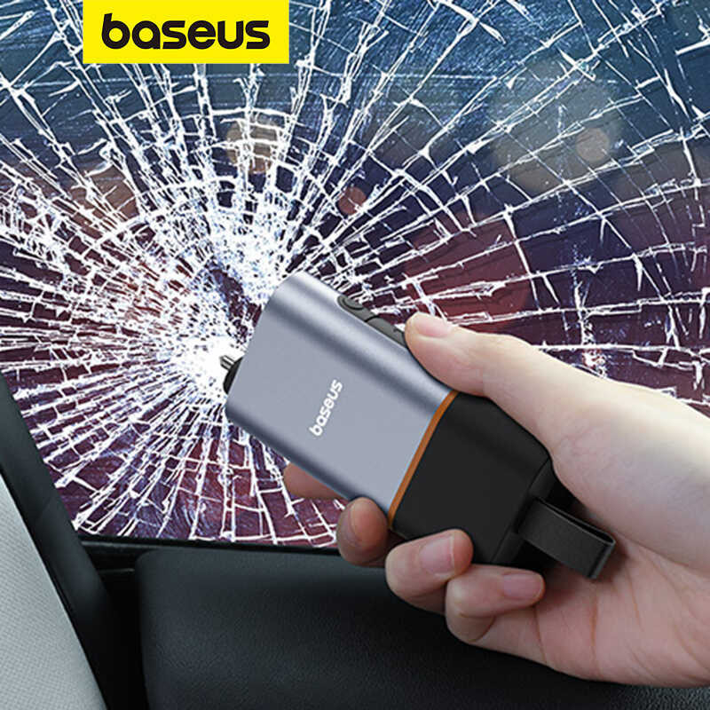 3 Sa Baseus 1 Safety Hammer Portale Car Window Class Breaker Emergency ...