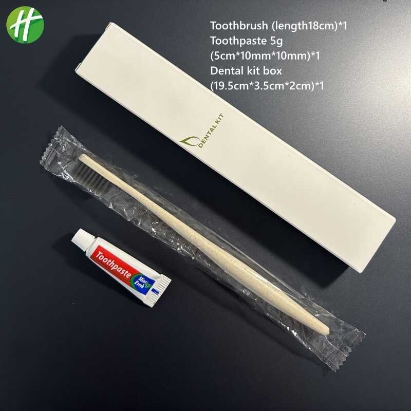 100set Dental kit Wheat stalk Toothbrush & 5g Toothpaste set in Paper ...