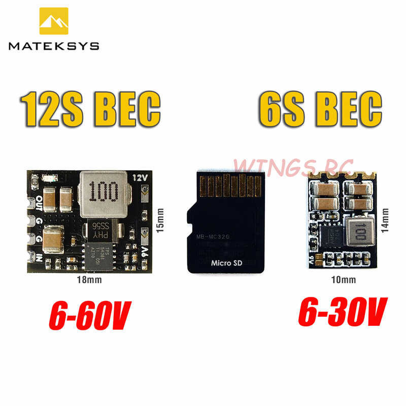 MATEK Mateys MICRO BEC 6-60V TO 5V/9V/12V-Adj Step-Down Regulator ...