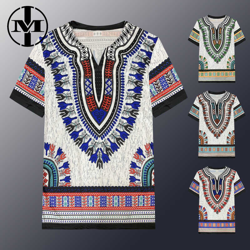 Kinwoo T301 Halumna itim at puting Dashiki Shirt (Random Colors ...