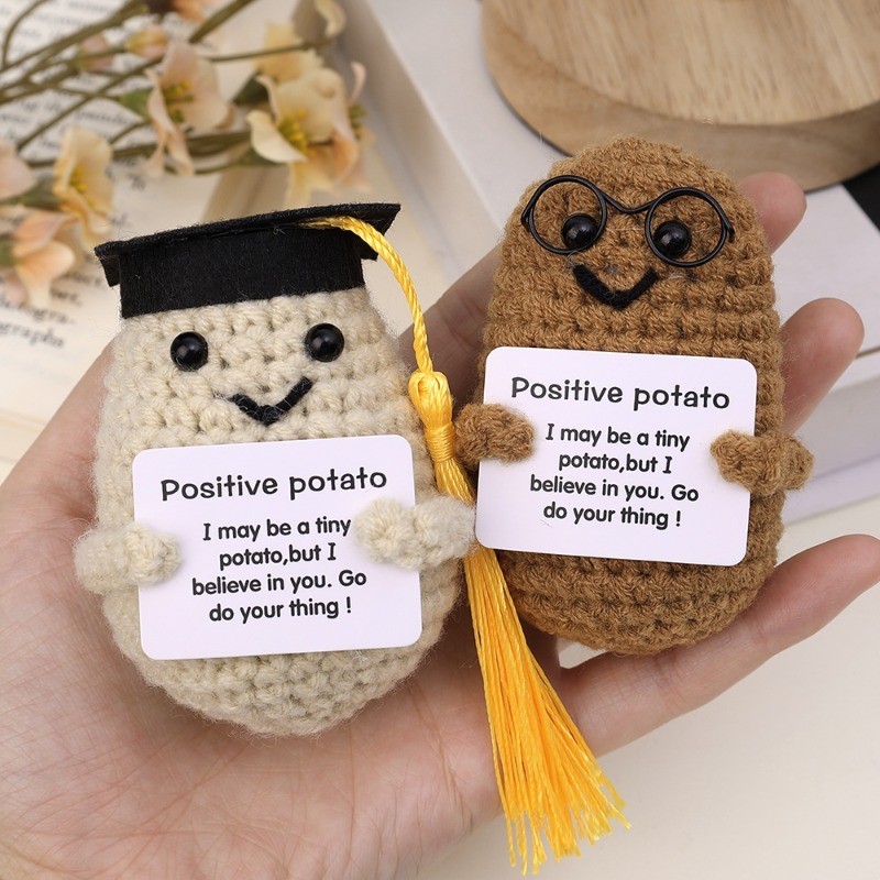 Funny Expression Knitted Wool Doll - Handmade Positive Energy Dr ...