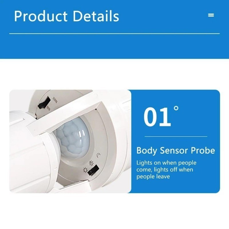 360 Degrees Human Induction Motion Sensor Night Lamp Socket Base E27 ...