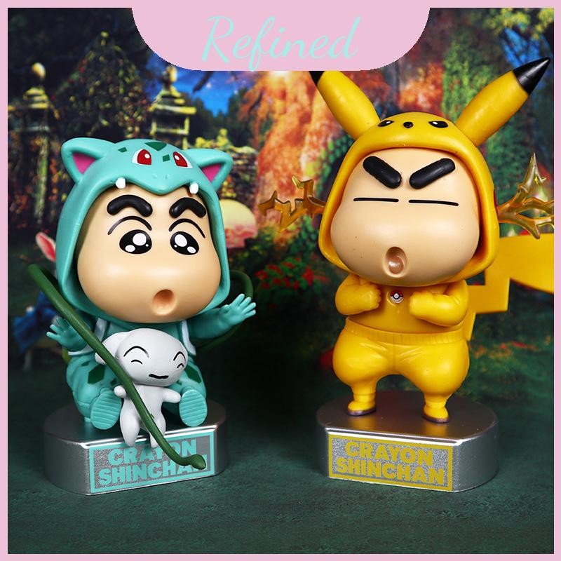 Adorable Crayon Shin-chan Pikachu Cosplay Figure Collectible Pvc ...
