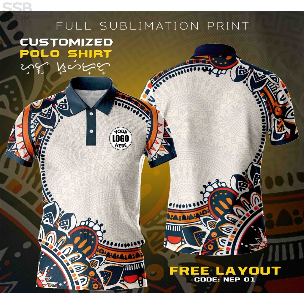 【Free Custom Name & Number&LOGO】Full Sublimation UNIFORM Polo Shirt ...