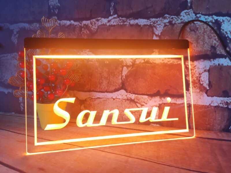 LED Sansui-3D Neon Light Sign, Home Theater, Audio System, Beer Bar ...