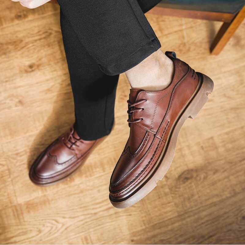d versatile, British men's block shoes for men, soft soled shoes for ...