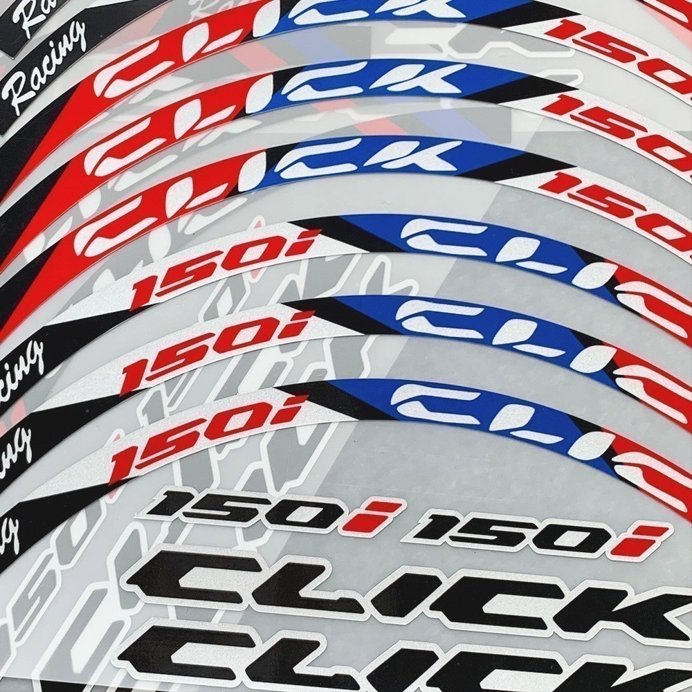 1 Set Honda Click 125i Click 150i Wheel Hub mags Sticker for Motorcycle ...