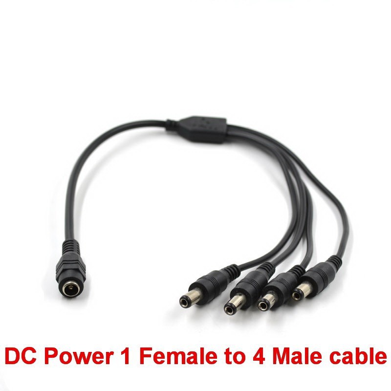 in stock 1 Female to 2 3 4 5 6 8 Male DC Power Splitter Plug Cable for CCTV security Camera ...