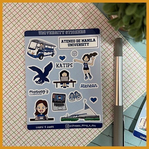 ☂ – ⇩ Ateneo de Manila University Stickers | Water-Resistant | Glossy ...