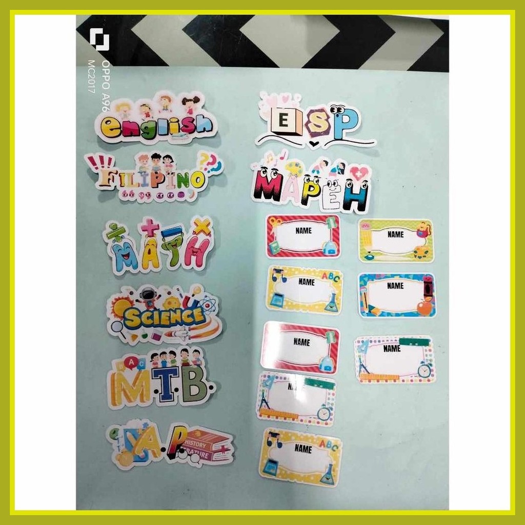 ∬ ☩ Subject Label Sticker Grade 1 grade 2, Grade 3, Grade 4, Grade 5 ...
