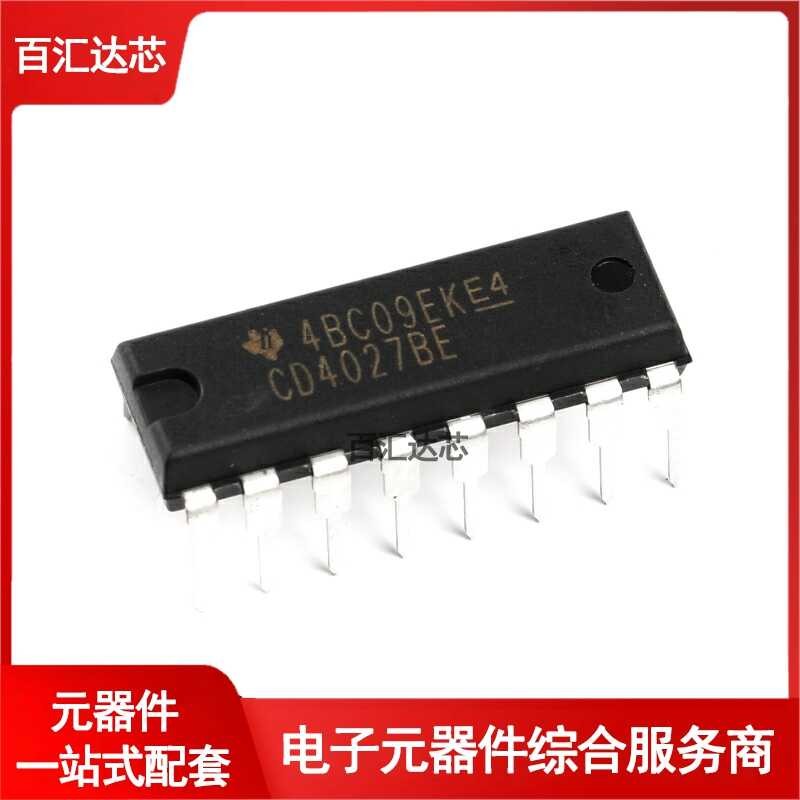 Direct insertion CD4027BE chip dual J-K master-slave trigger DIP-16 logic chip, brand new ...
