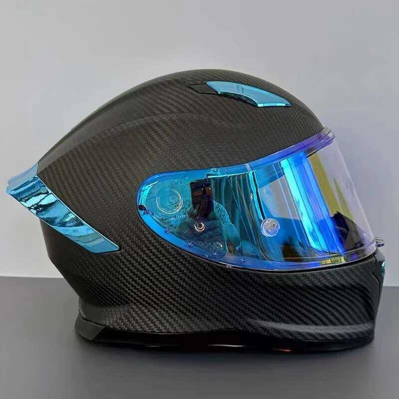 GILLE FF Matte Blue Unisex Lightweight Carbon Fiber Full Face ...
