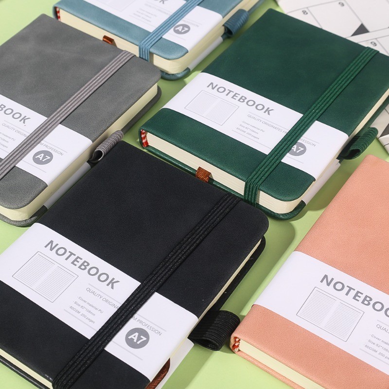 SLXC- Pocket A7 Notebook - 100 Sheets Horizontal Line Notepad - PU ...