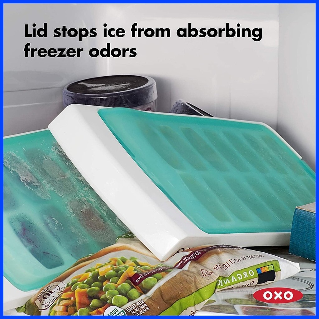 ∢ ∨ OXO Houseware Good Grips Silicone No Spill Ice Cube Tray | Shopee ...