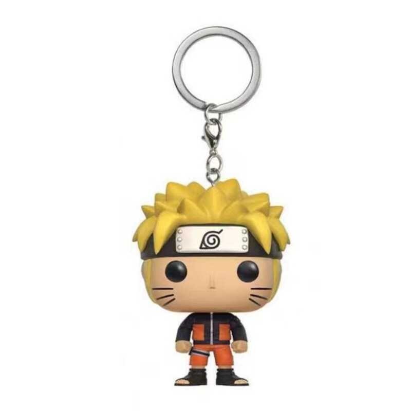 Keychains Naruto Anime Uzumaki Kakashi Sasuke Kurama Kawaii Figures ...