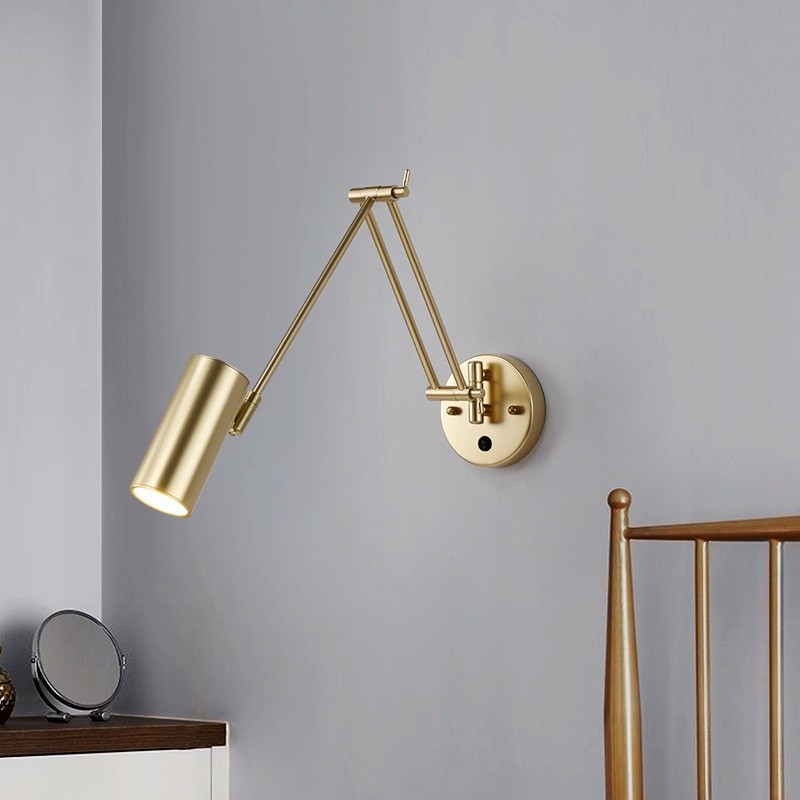Bedside Wall Lamp Reading Eye Protection Nordic With Switch Rotation ...