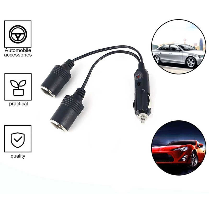12V Power Splitter Charger Port Adapter Plug Socket Accessories Car ...