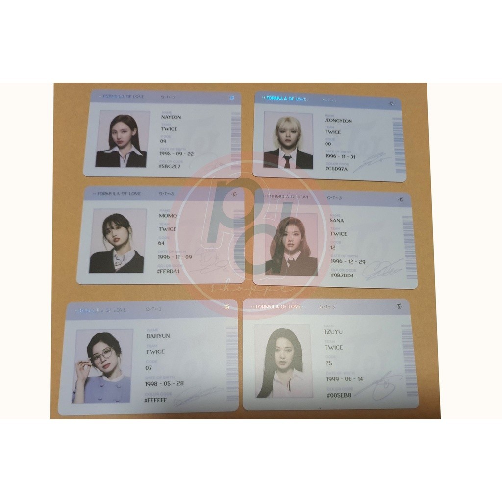 TWICE Formula of Love Scientist Official ID Card | Shopee Philippines