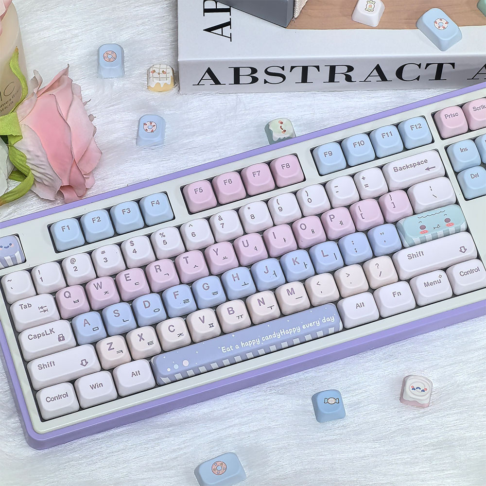 Happy Candy Macaron Keycap MOA Cherry Profile English/Korean/Japanese ...