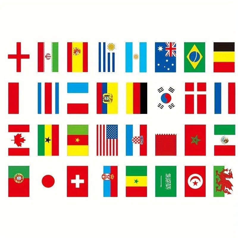 1Set 32 flags String Flag Countries Around The World Nations Flag 32 ...