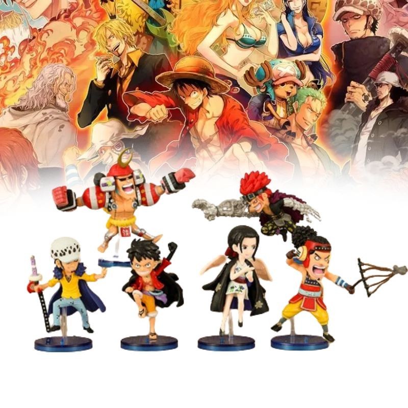 Figures Collectible Pvc Complete Set Luffy Robin Usopp Franky Kid Toys ...