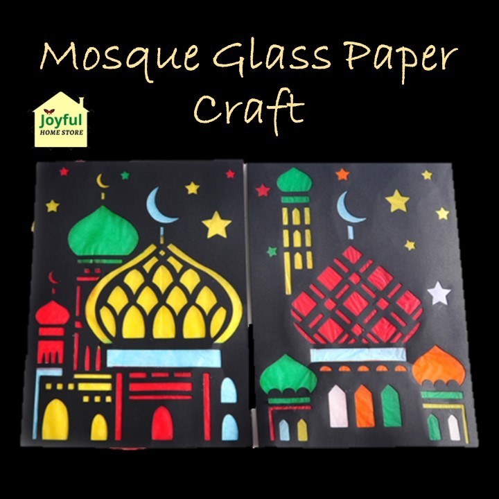 DIY Hari Raya Mosque Paper Crafts Ramadan Masjid Kraftangan Art Craft ...