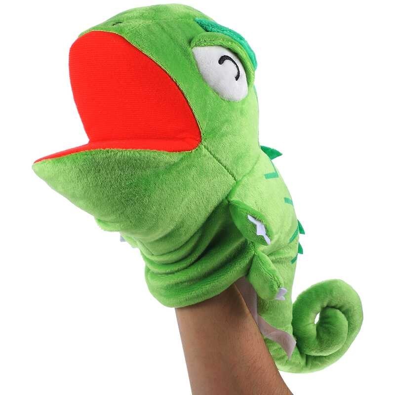 Cute Lizard Hand Puppet Preschool Baby Dolls Reptile Puppets Animal Arm ...