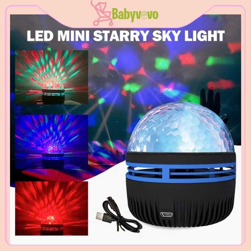Mini Stage projection light Rotating Dancing Rainbow Soft Ripple Night ...