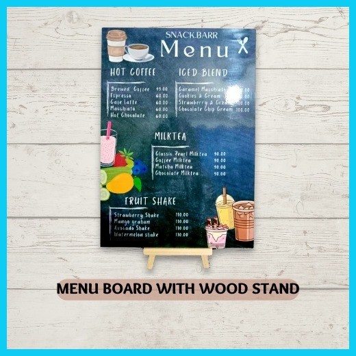 Menu Board Standee or Flat type Menu on Sintra Board | Shopee Philippines