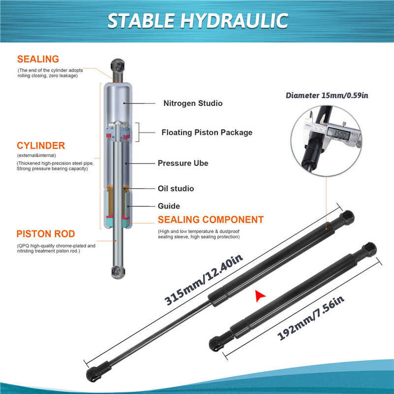 ⊙ Rear Gas Strut Sets Shock Absorber Hydraulic For Nissan Patrol GU Y61 ...
