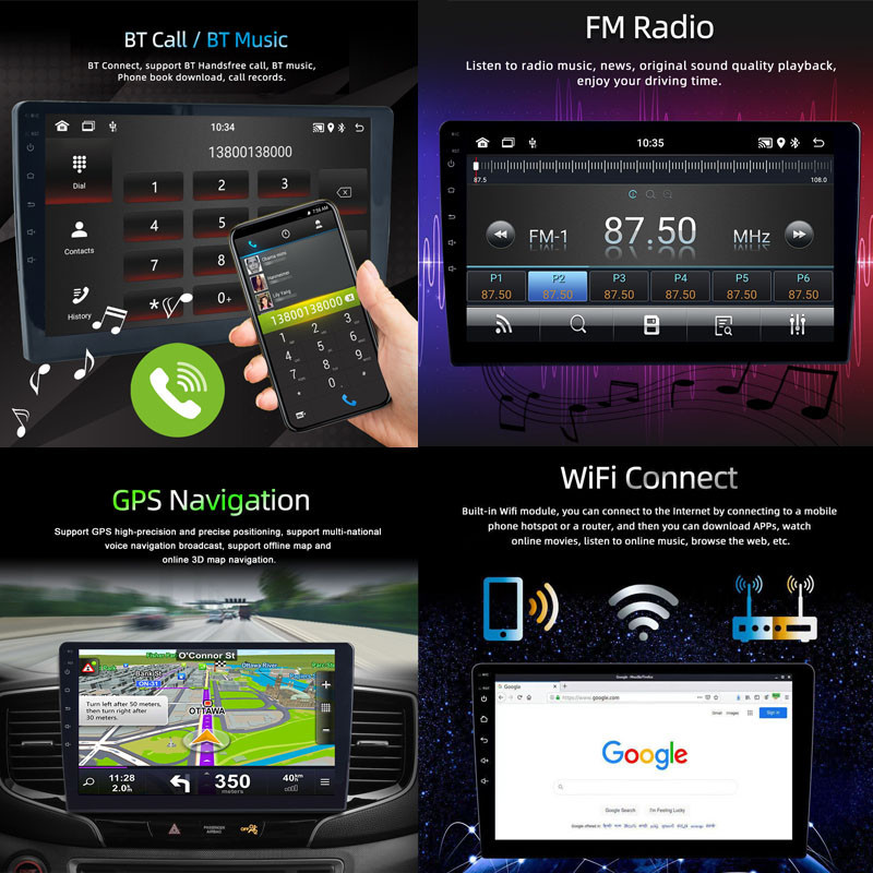 (Android 15 Sim Card Support) Android Head Unit with 360 Camera System ...