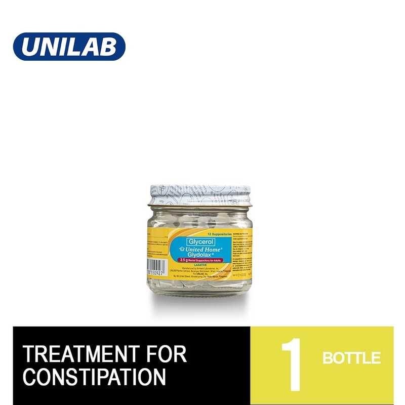 COD United Home Glydolax Adult Suppository Bottle 12 Pcs (For The ...