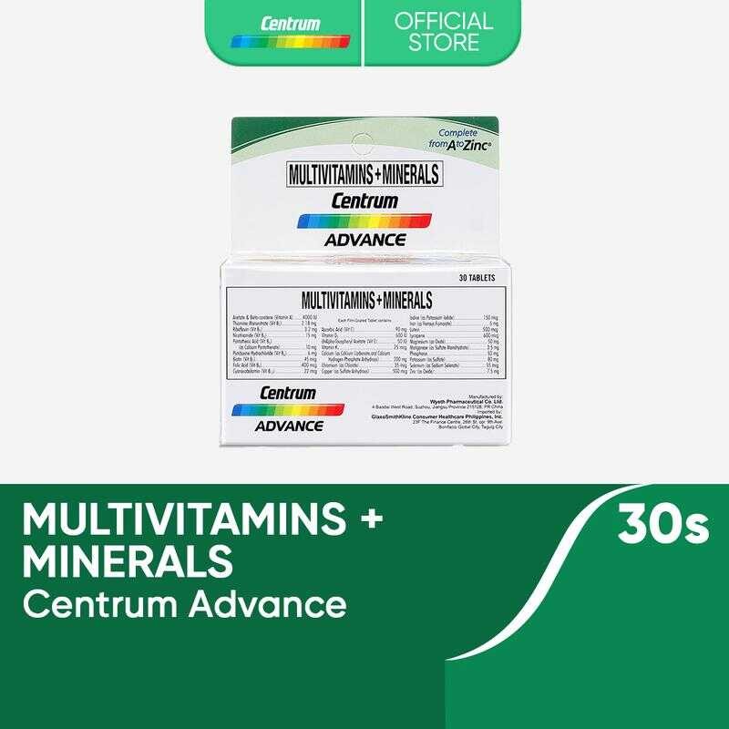 Centrum Advance 30S Multivitamins + Minerals For Healthy Heart & Eyes ...