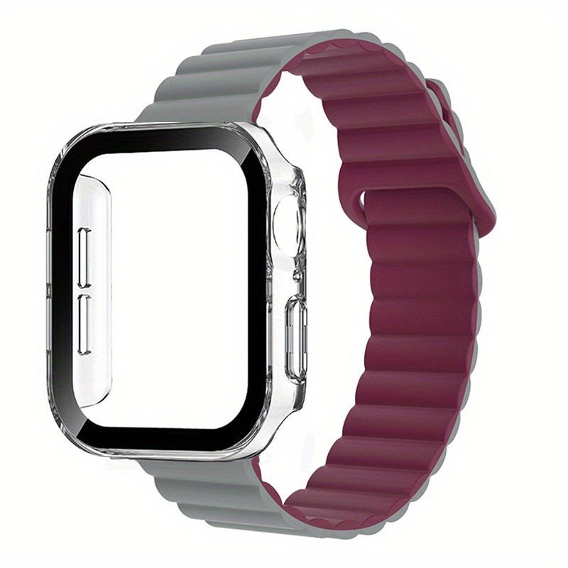 Magnetic Watch Band+PC Case For Apple Watch Series 10 Ultra 9 8 7 Se 6 ...