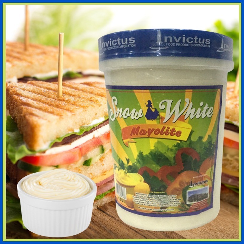 ⌚ ∇ BUDGET MAYONNAISE Restaurant Supplier SNOW WHITE MAYO 1 Liter ...