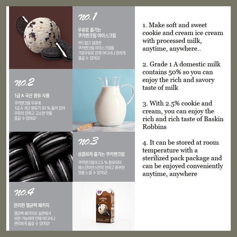 ∇ ☬ [kprime Limited Sale] Baskin Robbins Sterilized Milk 190ml / 4 Flavors / UHT Milk | Shopee ...