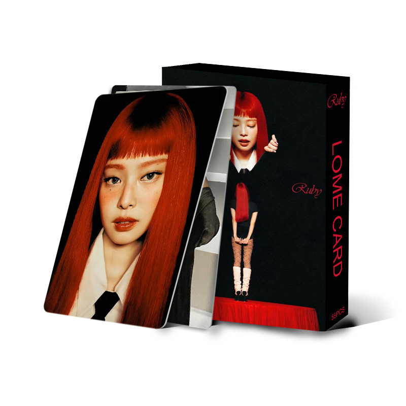 Kpop Jennie Return Album Ruby Small Card Gold Jennie BLACKPINK LOMO ...