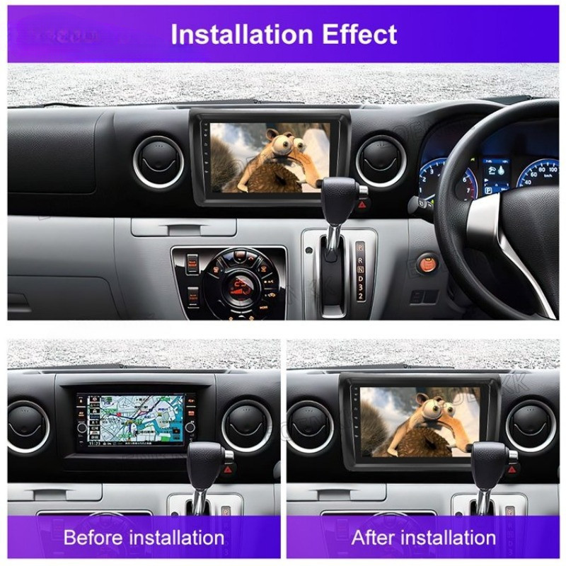 9 inch android player head unit casing 2din frame stereo panel bracket ...