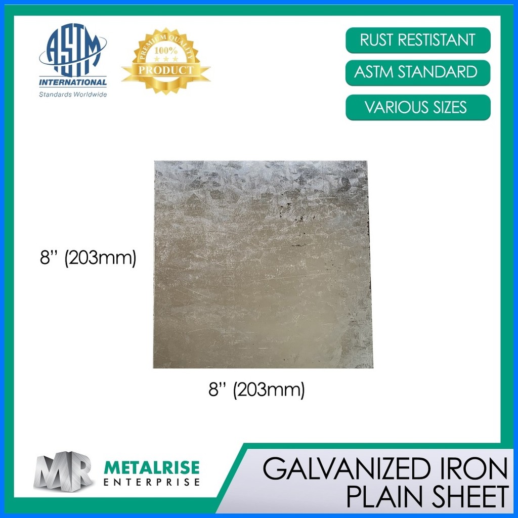 ⊙ ⇨ ╳ Galvanized Iron Sheet / GI Sheet 1.5mm (different size dimensions ...